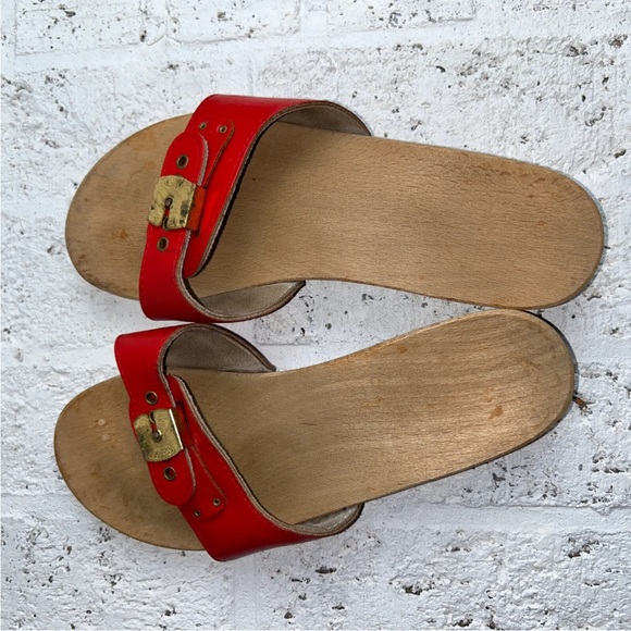 Dr. Scholl's | Shoes | Vintage Dr Scholls Original Exercise Sandal Red ...